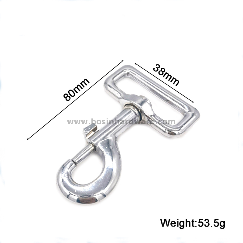 Shining Silver Plated Metal Snap Hook with Large Square Eye - Buy ...