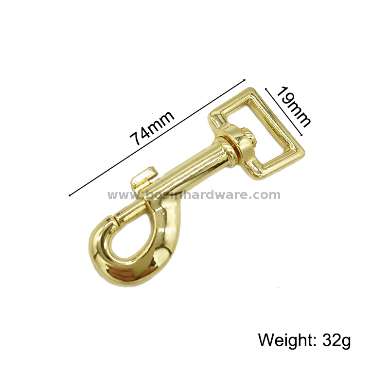 Light Gold Plated Snap Hook for Bags - Buy Bag snap hook, Spring Snap ...