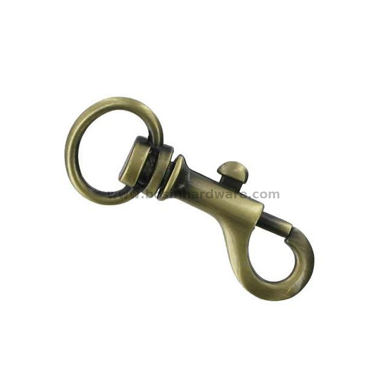 Oval-ring Brush Antique Brass Handbag Snap Hook - Buy Brass snap hook ...