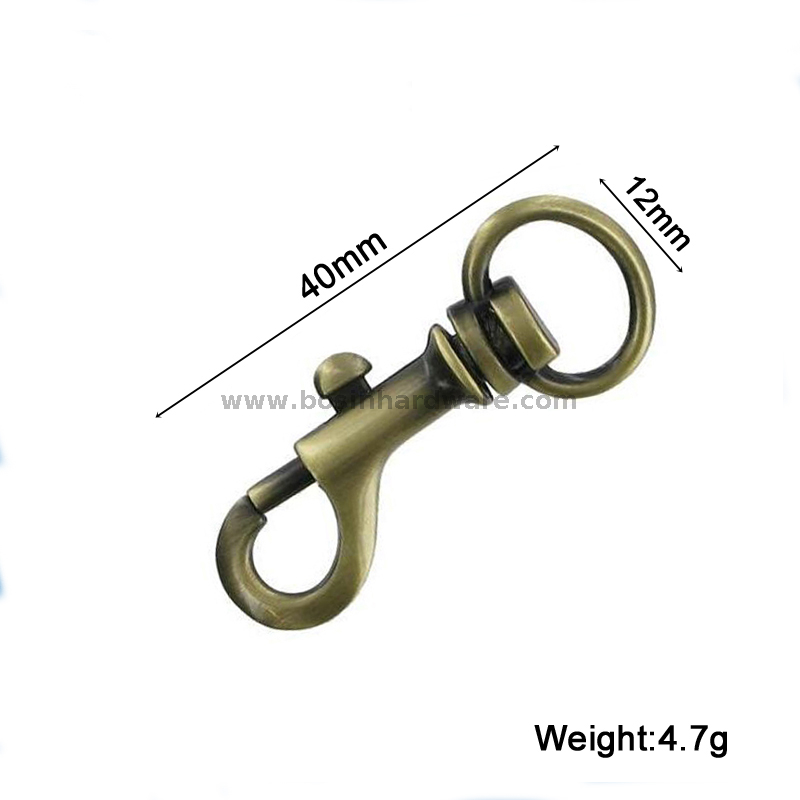 Oval Ring Brush Antique Brass Handbag Snap Hook Buy Brass Snap Hook Zinc Alloy Snap Hooks